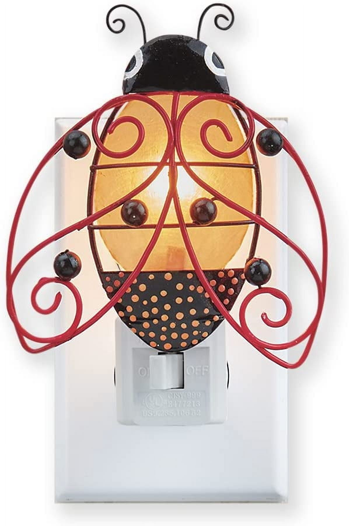 Ladybug Night Light | Decorative Capiz Shell and Metal Art Night Light ...