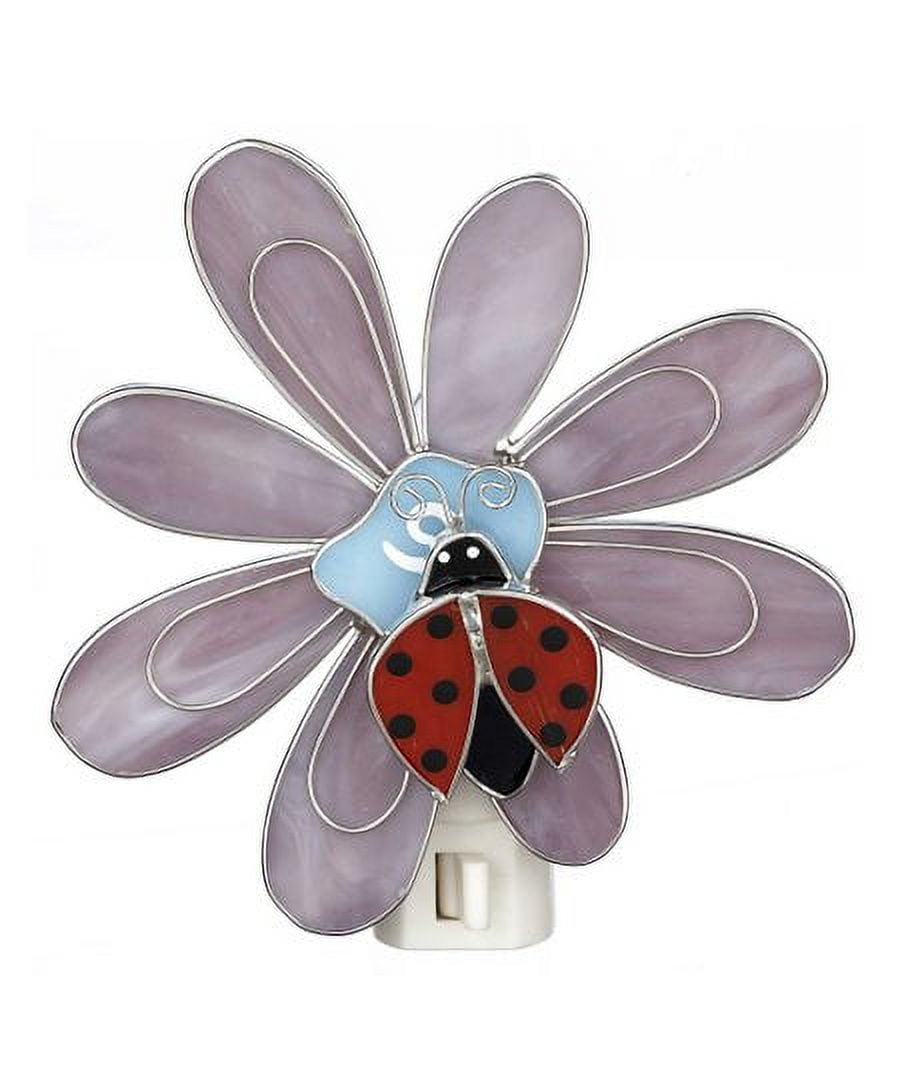 Ladybug Night Light With Purple Flower - By Ganz - Walmart.com