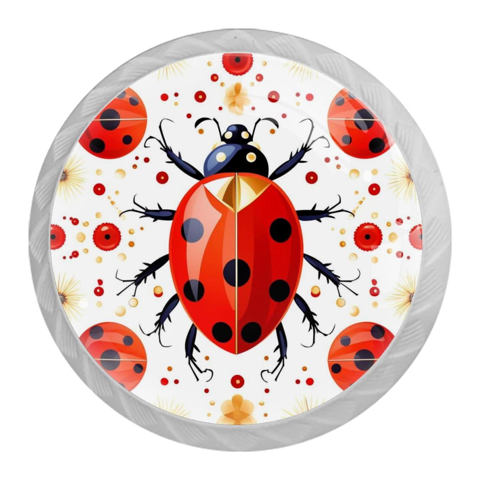 Ladybug Picture Custom Drawer Knobs - Transparent Cabinet Knobs ABS ...