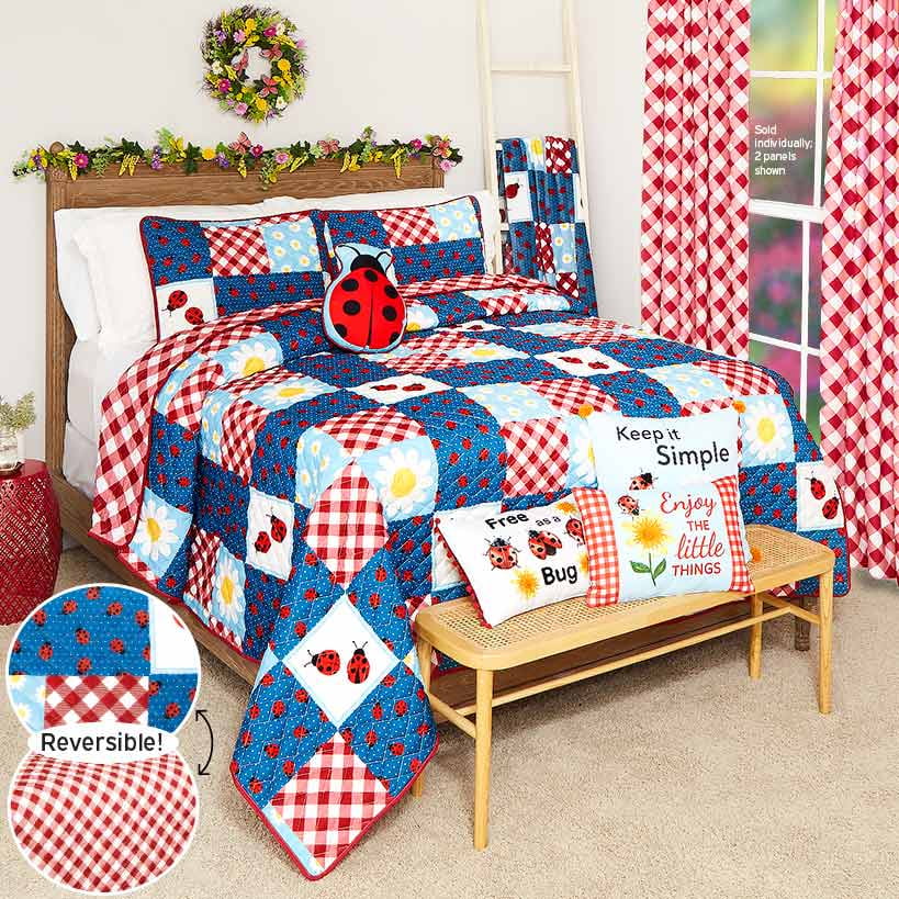 Ladybug Quilt Ensemble - Ladybug Standard Sham - Walmart.com