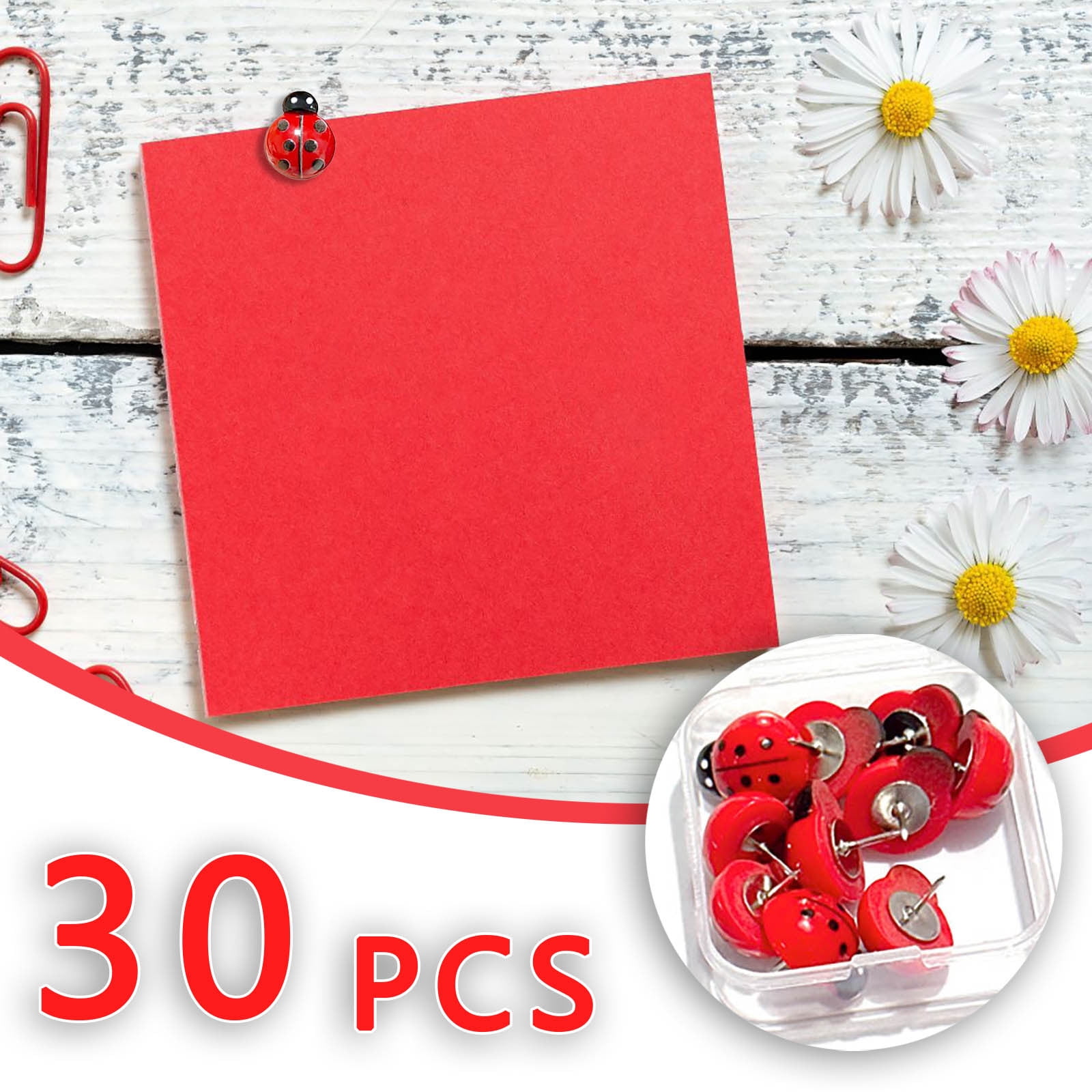 Ladybug Push Pins, Decorative Thumbtacks for Bulletin Boards, Cork ...