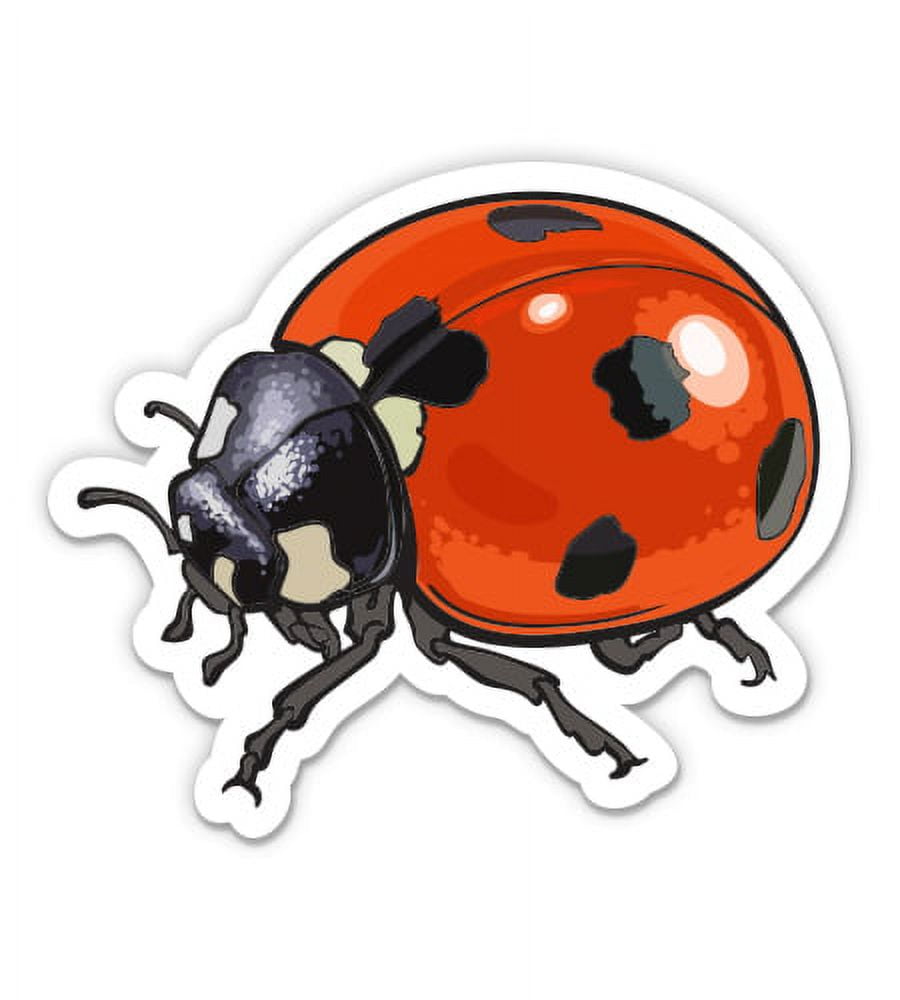Ladybug Realistic - 8" Vinyl Sticker - For Car Laptop I-Pad ...