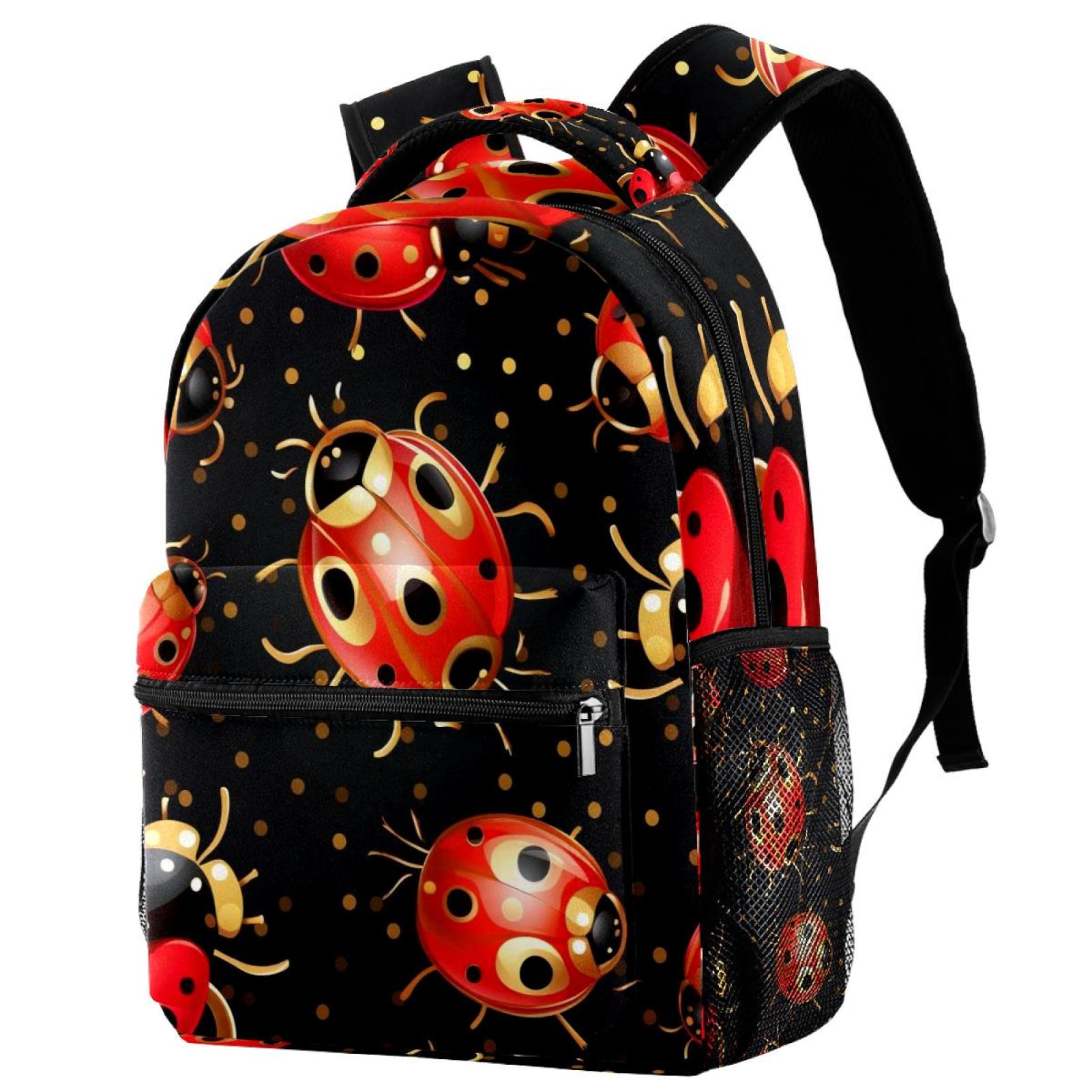 Ladybug Small Pattern Lightweight Backpacks Roomy Interior, Casual ...