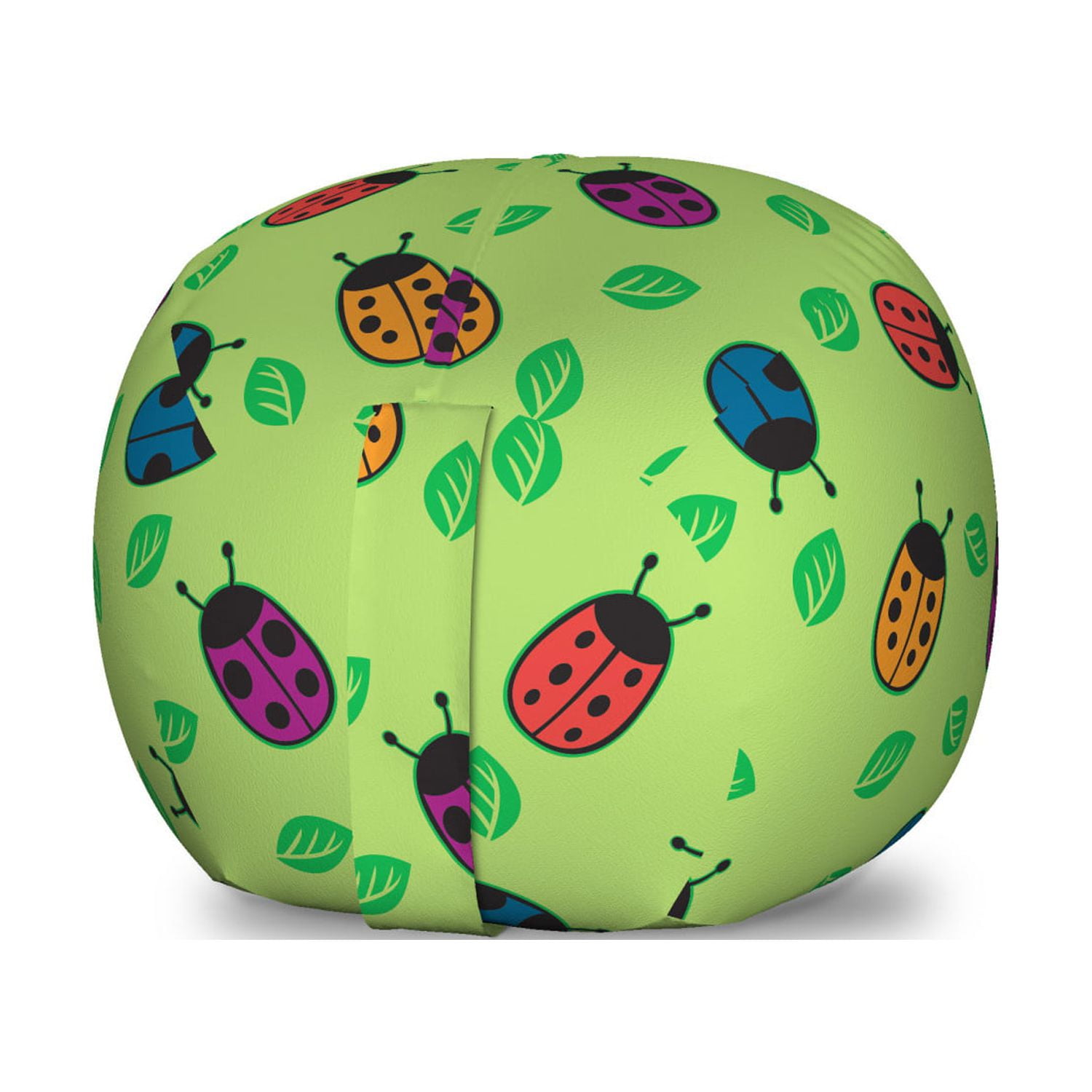 Ladybug Storage Toy Bag Chair, Little Bugs for Luck Wish Totem Leaves ...