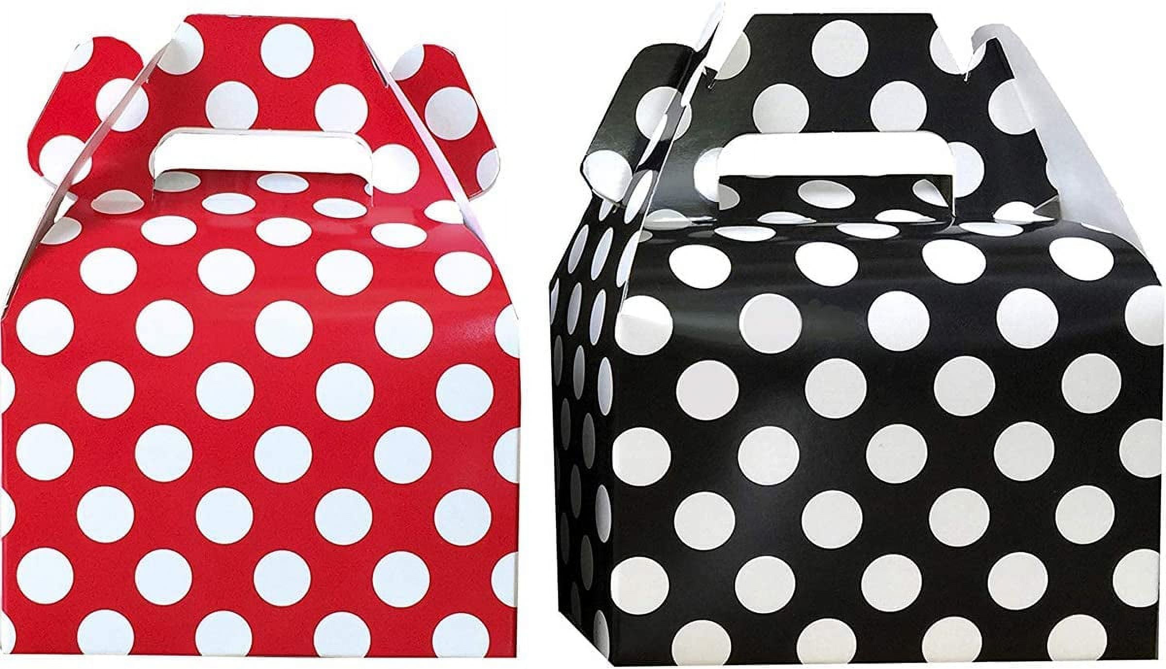 Ladybug Theme Mini Gable Favor Boxes - 24 Count - Red, Black, and White ...