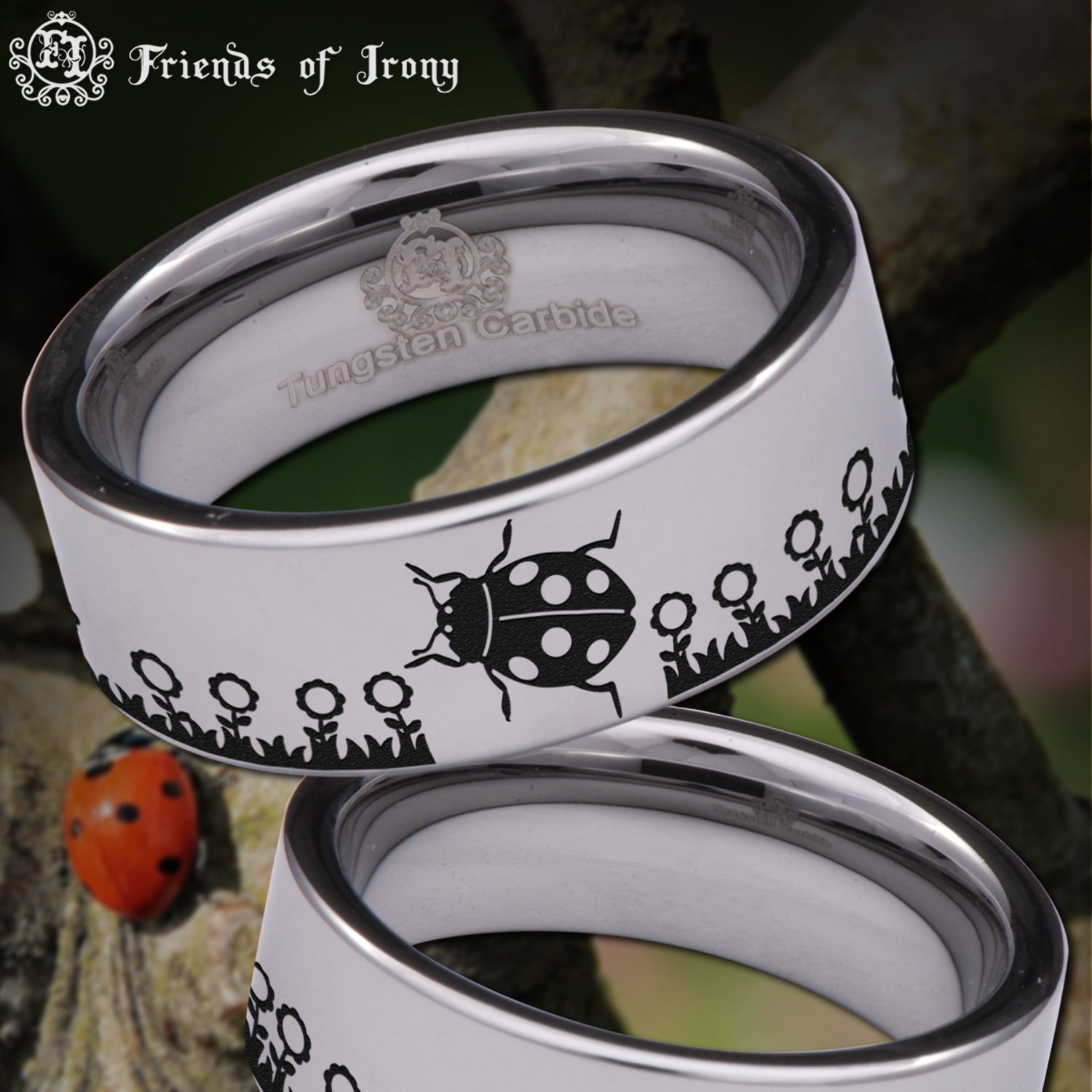 Ladybug Tungsten Carbide Ring - Walmart.com