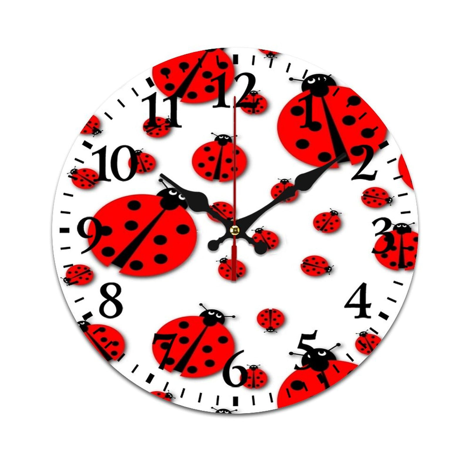Ladybug Wall Clock Modern Design Clocks Wall Hanging Home Office School ...