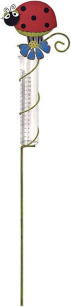 Sunset Vista 93379 Ladybug Rain Gauge, 35 inches High, Multicolor ...
