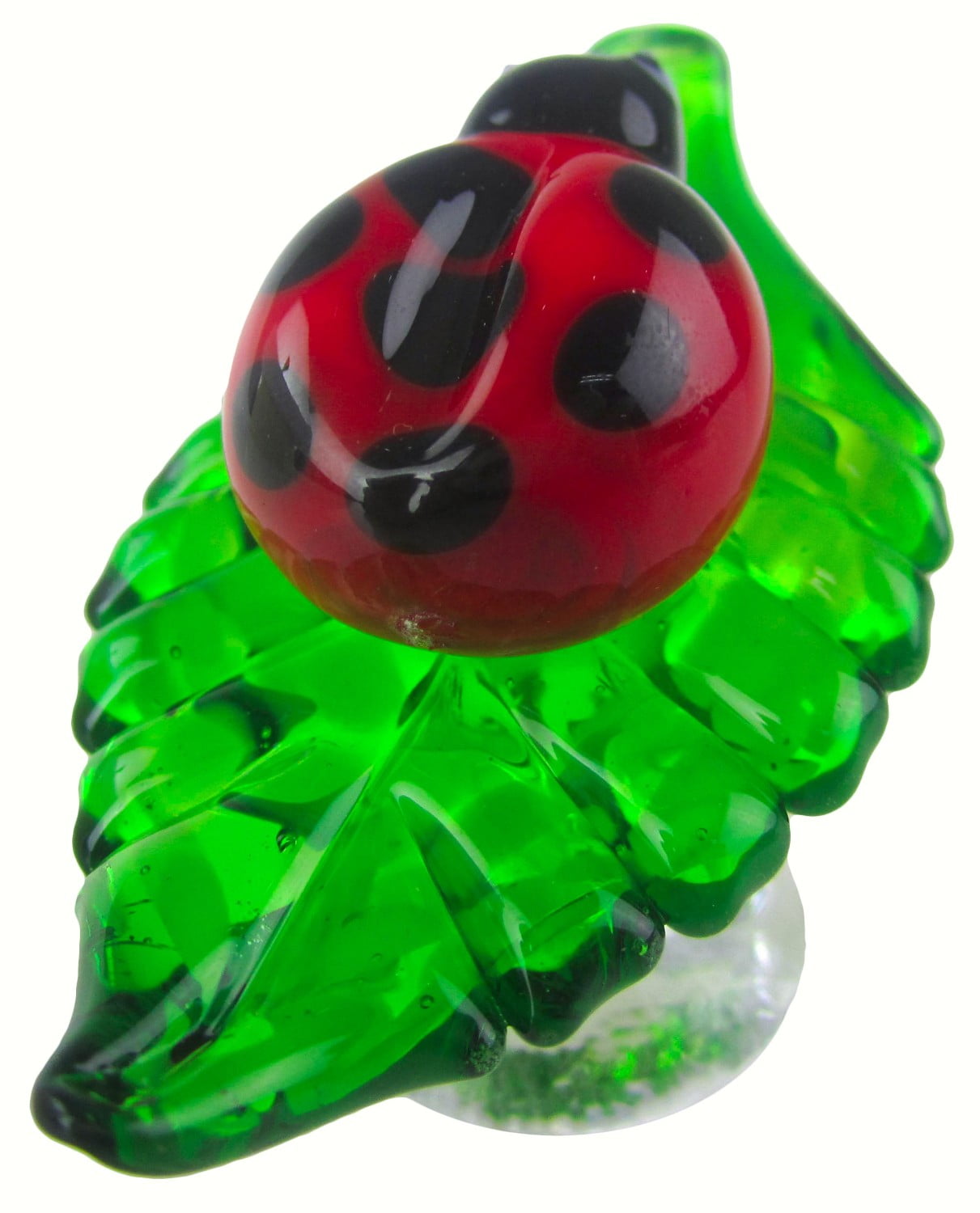 Ladybug on Green Leaf Glass Wine Bottle Topper Stopper - Walmart.com