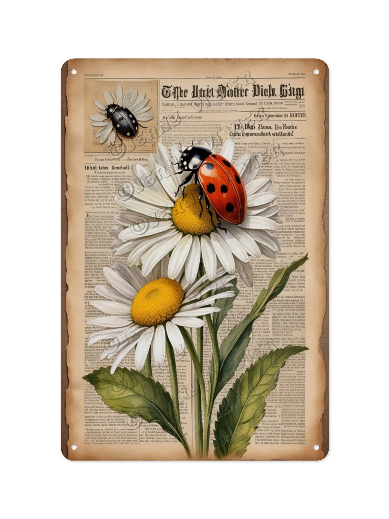 Ladybugs Gifts Vintage Aluminum Sign 8x12 Inches - Farmhouse Metal Art ...