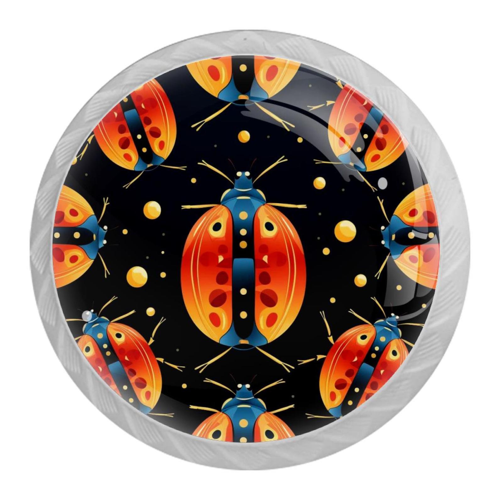 Ladybugs Pretty Pattern Custom Drawer Knobs Cabinet Knobs Abs Glass 5645
