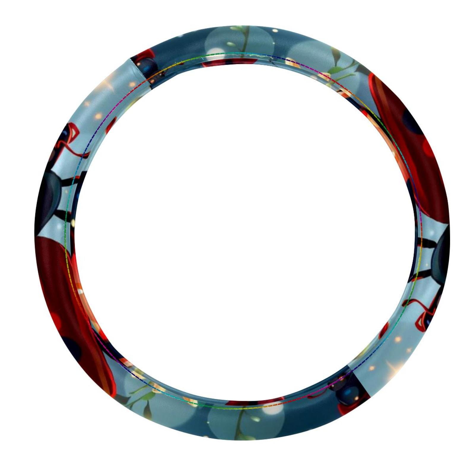 Ladybugs Stylish Steering Wheel Cover for Car - PVC Leather Decorative ...