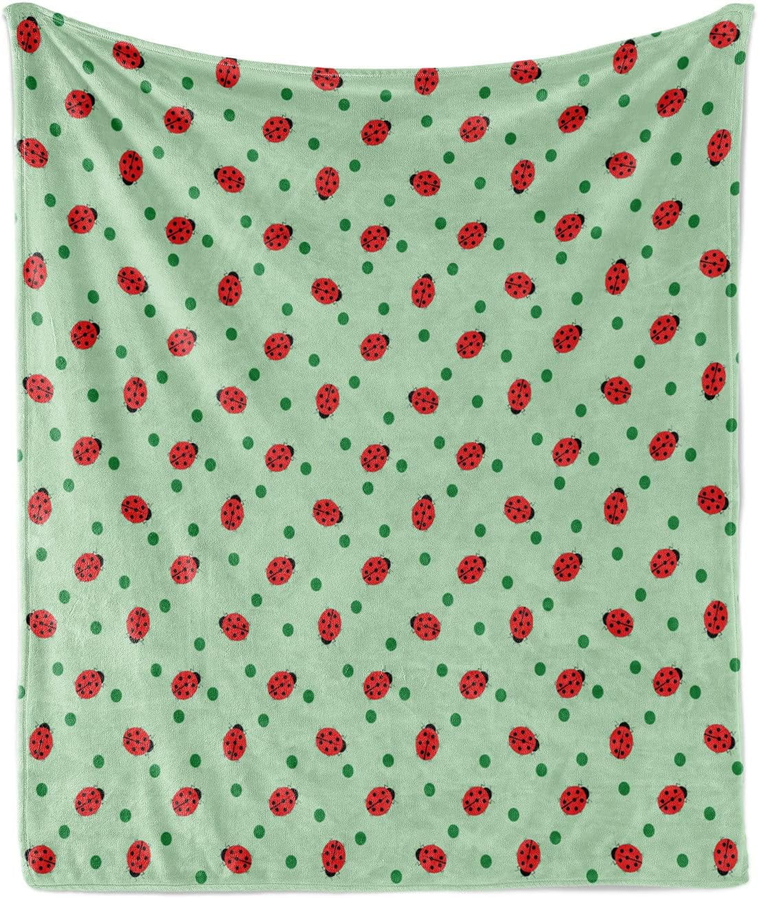 Ladybugs Throw Blanket, Traditional Polka Dots Background Abstract ...