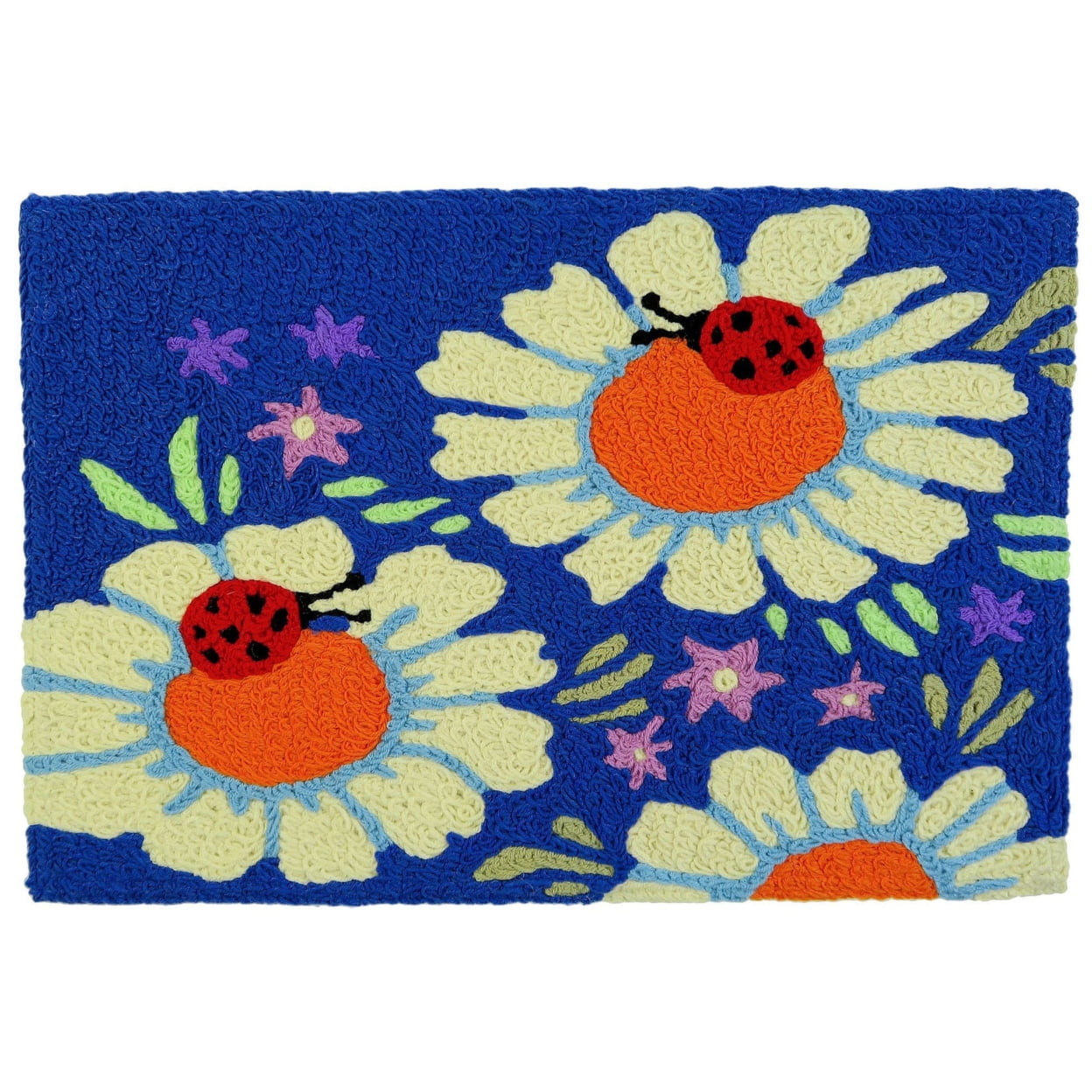 Jellybean - Indoor/Outdoor Rug - Ladybugs on Daisies - Walmart.com