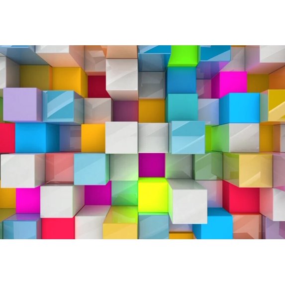 Laeacco 3D Effect Wall Backdrop Colorful Brick Birthday Wedding Hip Hop ...