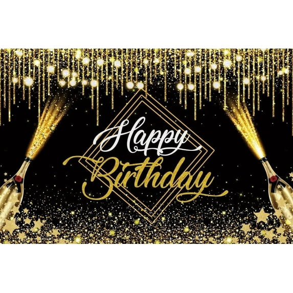 Laeacco 45th Birthday Banner Light Bokeh Glitters RibbonsCustom ...