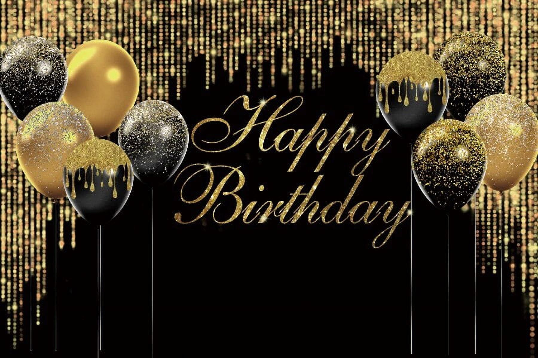Laeacco 45th Birthday Banner Light Bokeh Glitters RibbonsCustom ...
