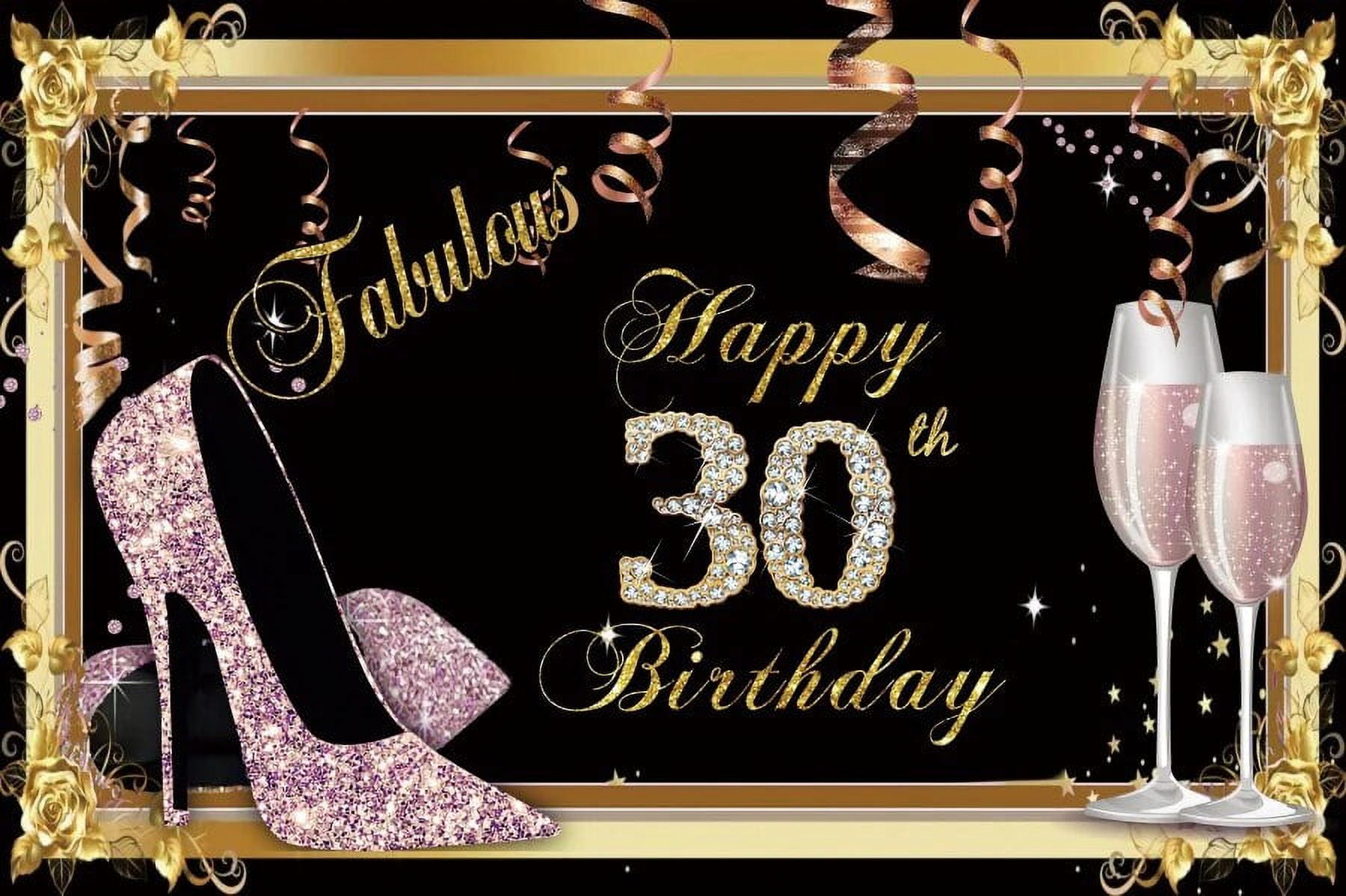 Laeacco 45th Birthday Banner Light Bokeh Glitters RibbonsCustom Photography Backgrounds Photo ...