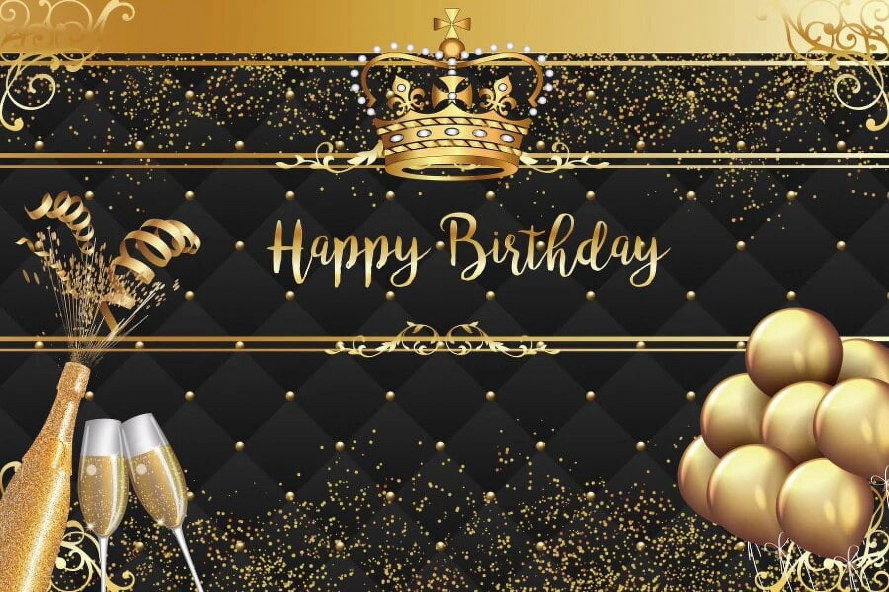 Laeacco 45th Birthday Banner Light Bokeh Glitters RibbonsCustom ...