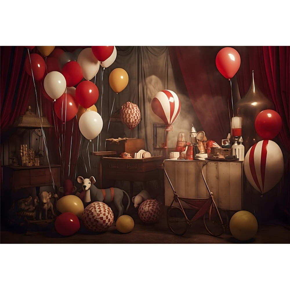 Laeacco Airplane Log Cabin Backdrop Globe Book Wooden Plank Lighted ...