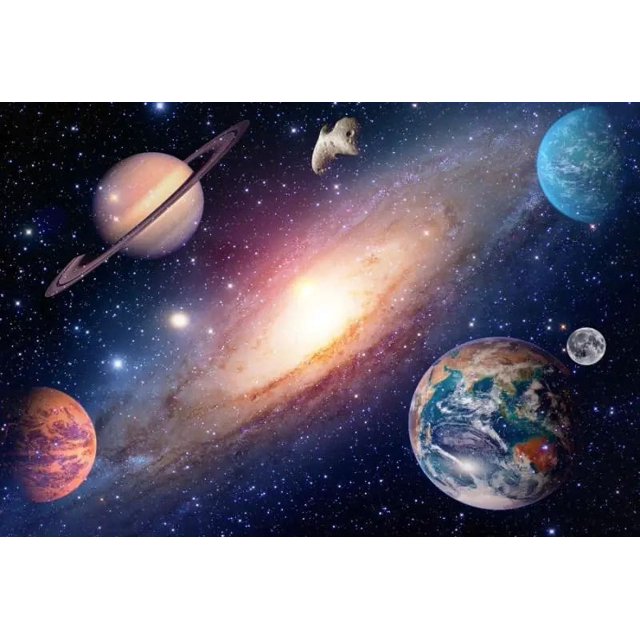 Laeacco Baby Birthday Photozone Universe Space Planets Glitters Earth ...
