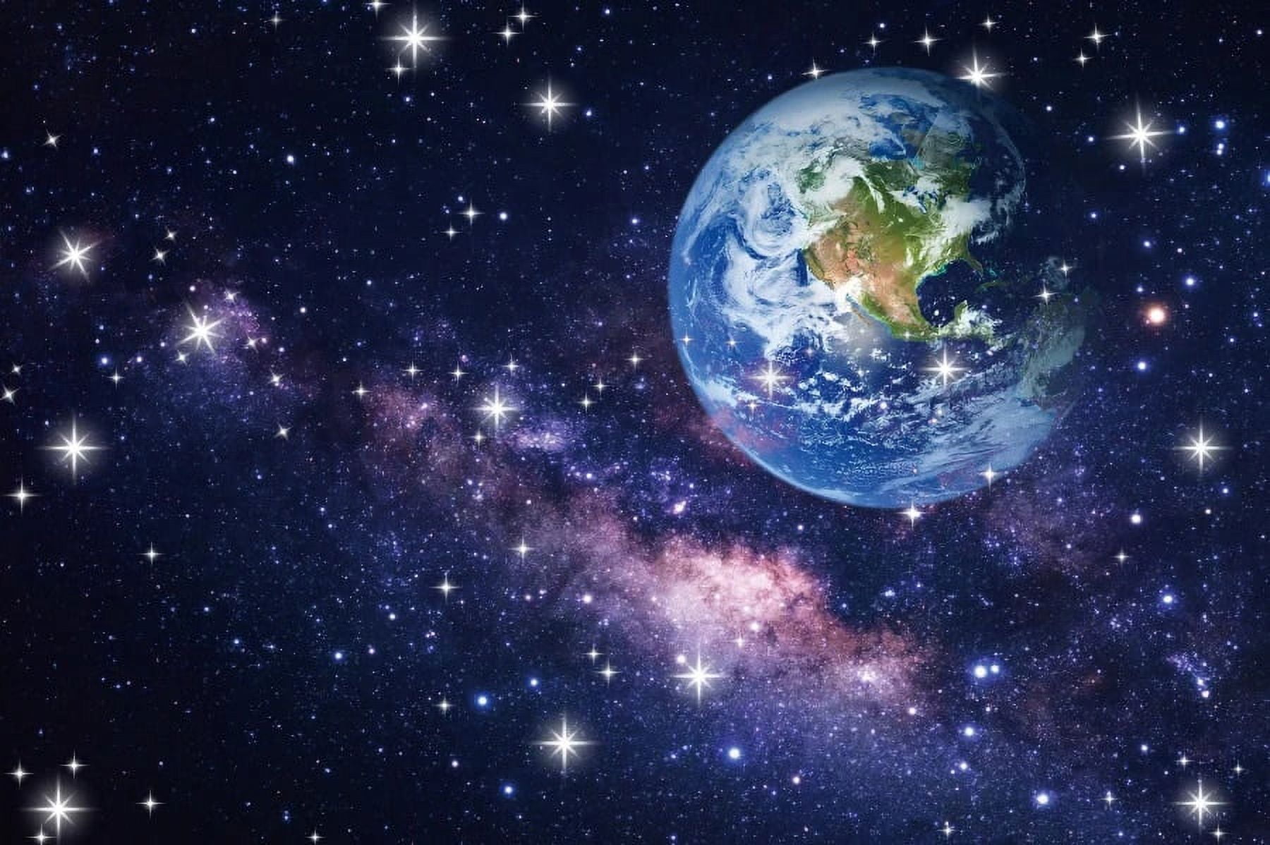 Laeacco Baby Birthday Photozone Universe Space Planets Glitters Earth ...