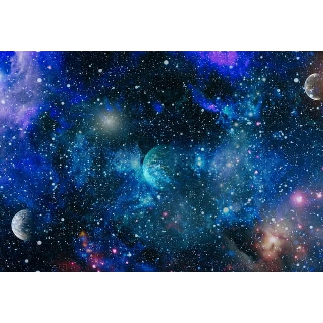 Laeacco Baby Birthday Photozone Universe Space Planets Glitters Earth ...