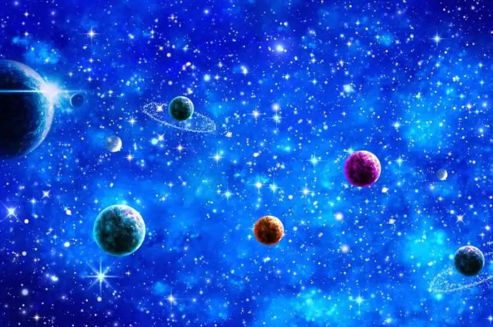 Laeacco Baby Birthday Photozone Universe Space Planets Glitters Earth ...