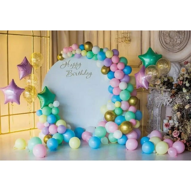 Laeacco Baby Shower Newborn Backdrops Kids 1st Birthday Party Balloons ...