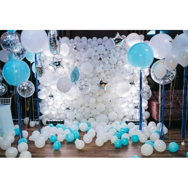 Laeacco Baby Shower Newborn Backdrops Kids 1st Birthday Party Balloons ...