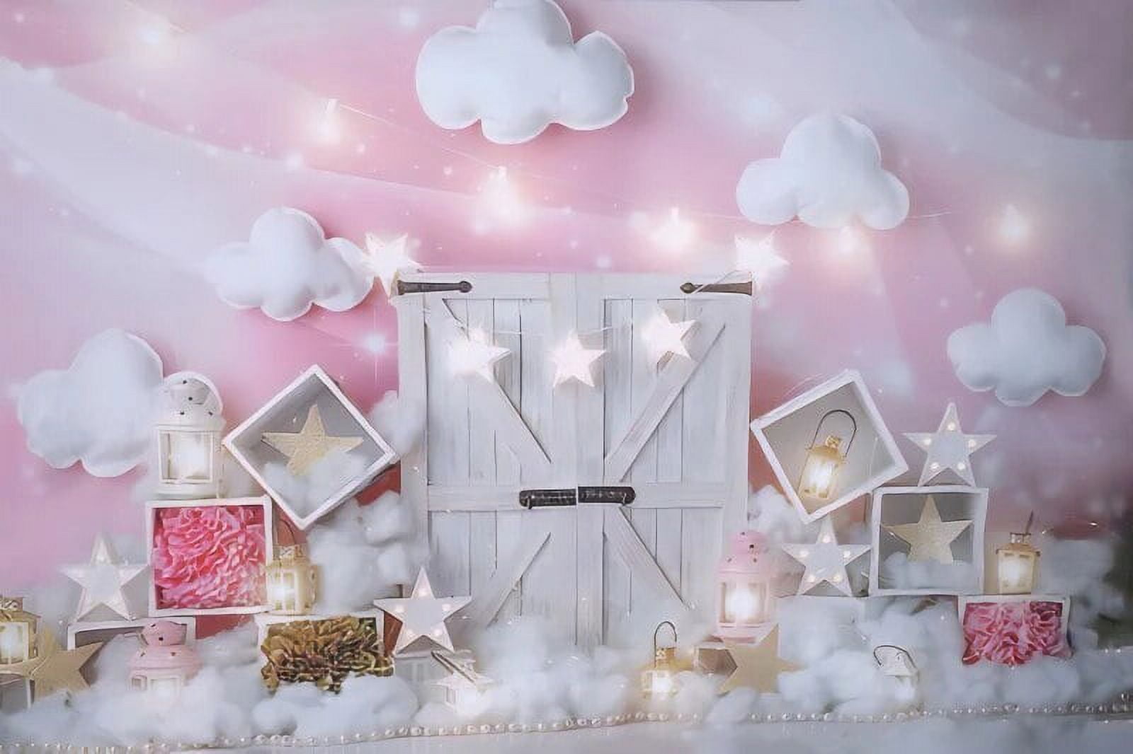 Laeacco Baby Shower Newborn Backdrops Kids 1st Birthday Party Balloons ...