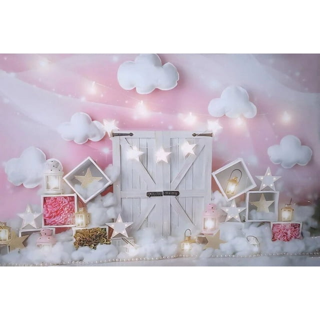 Laeacco Baby Shower Newborn Backdrops Kids 1st Birthday Party Balloons ...