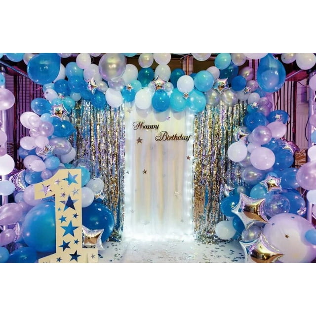 Laeacco Baby Shower Newborn Backdrops Kids 1st Birthday Party Balloons ...