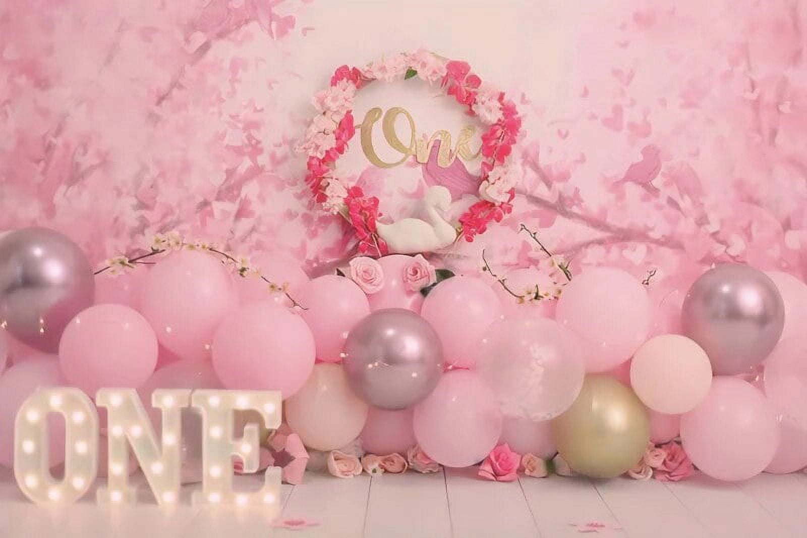 Laeacco Baby Shower Newborn Backdrops Kids 1st Birthday Party Balloons ...