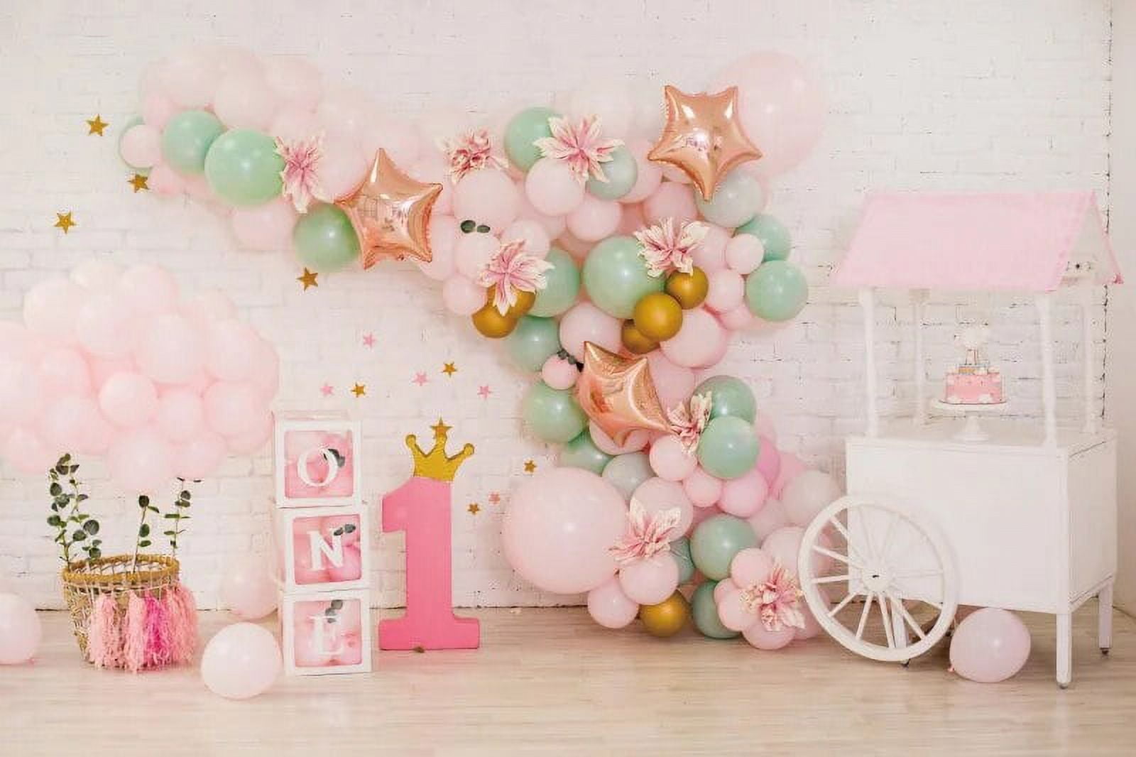 Laeacco Baby Shower Newborn Backdrops Kids 1st Birthday Party Balloons ...