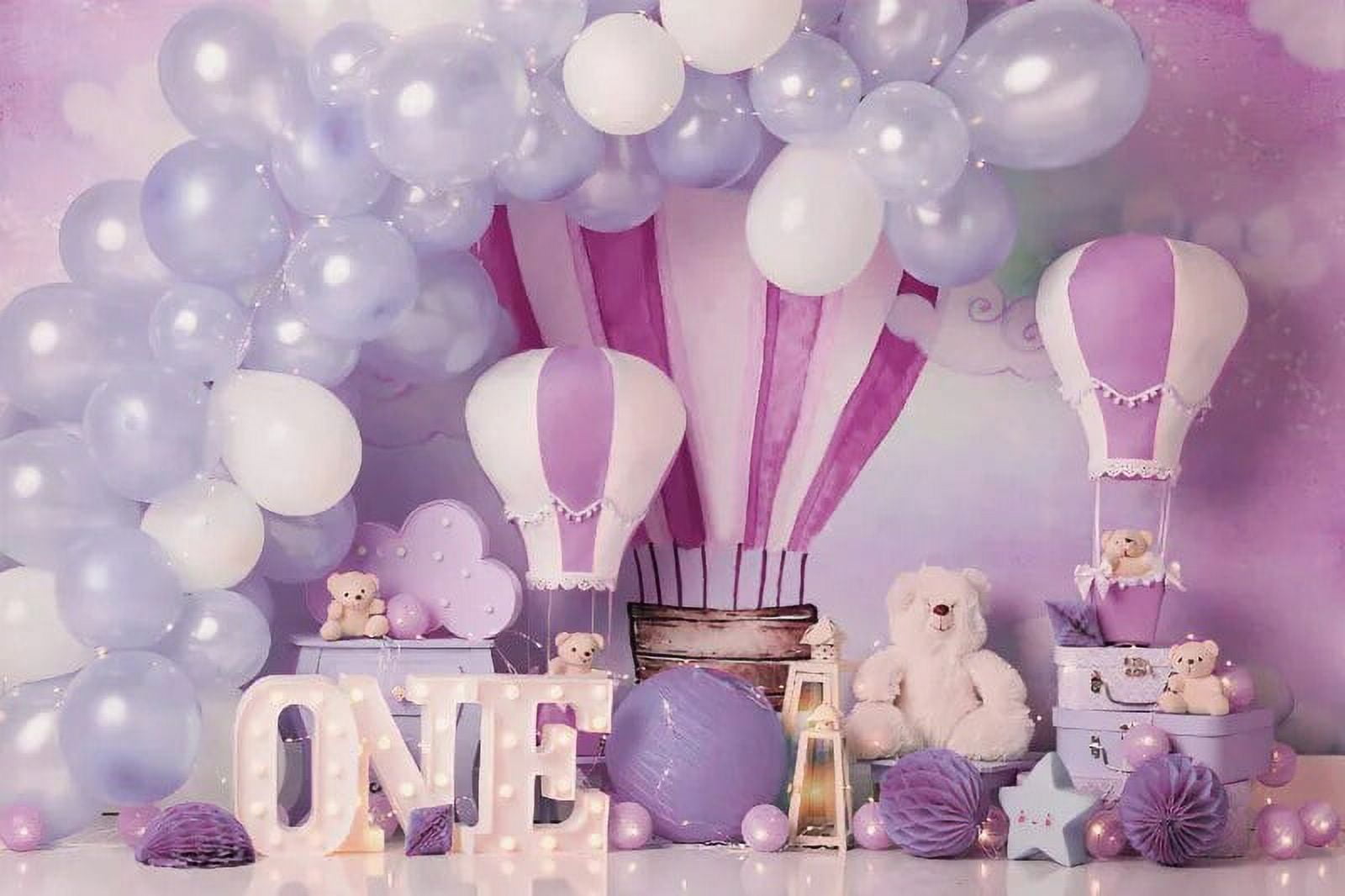 Laeacco Baby Shower Newborn Backdrops Kids 1st Birthday Party Balloons ...