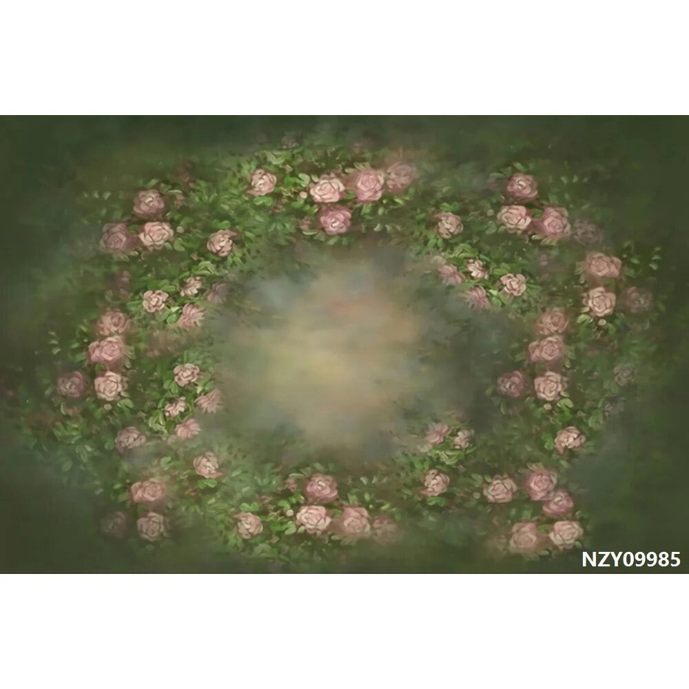 Laeacco Baby Shower Photozone Blue Sky White Clouds Flowers Children ...