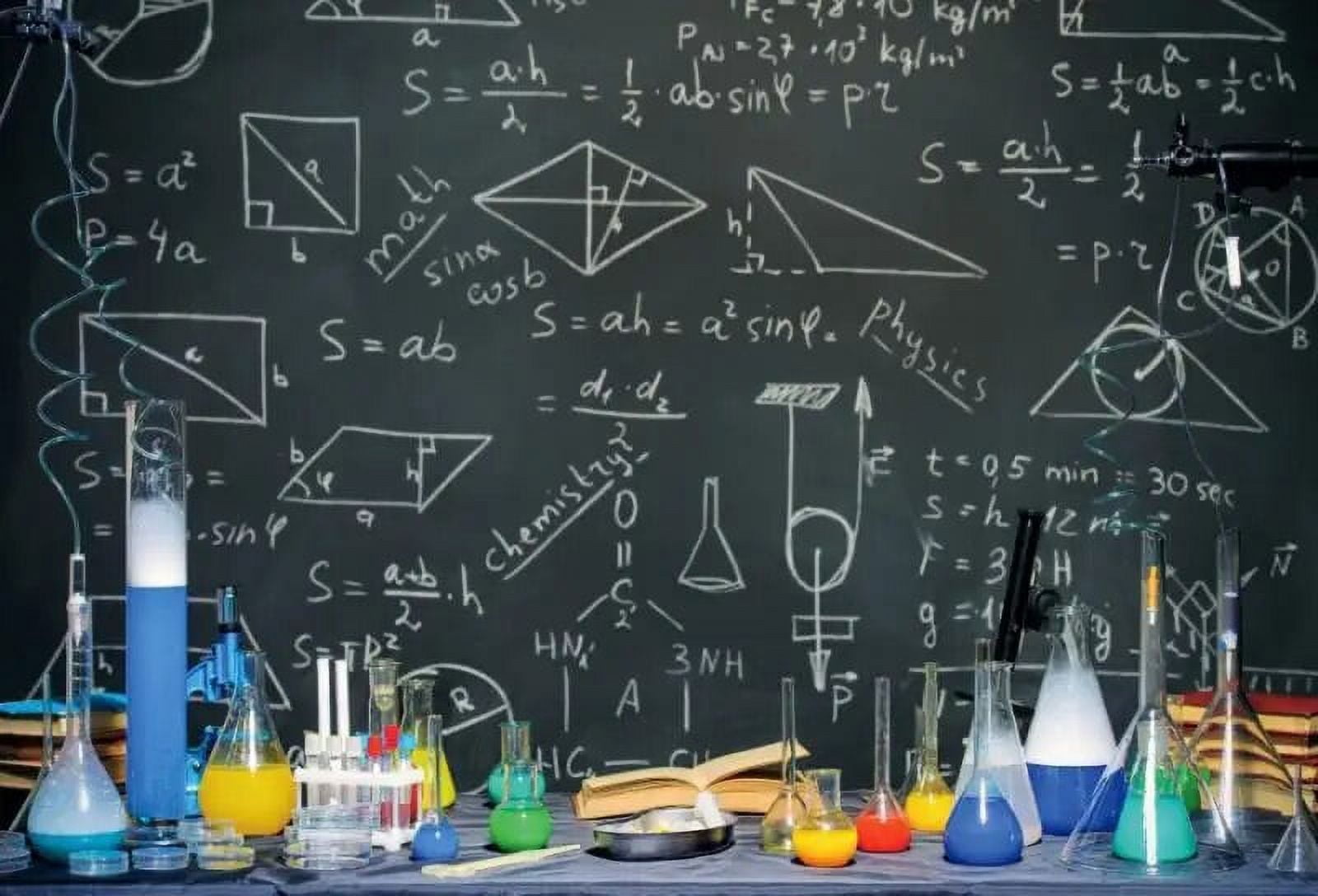 Laeacco Back to School Photography Background Classroom Chalkboard Wood ...