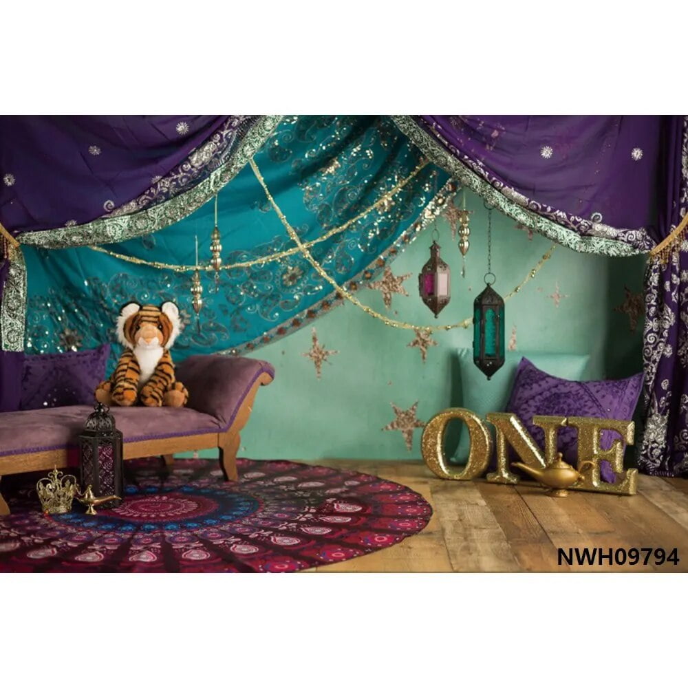 Laeacco Birthday Baby Shower Newborn Photophone Moon Stars Clouds ...