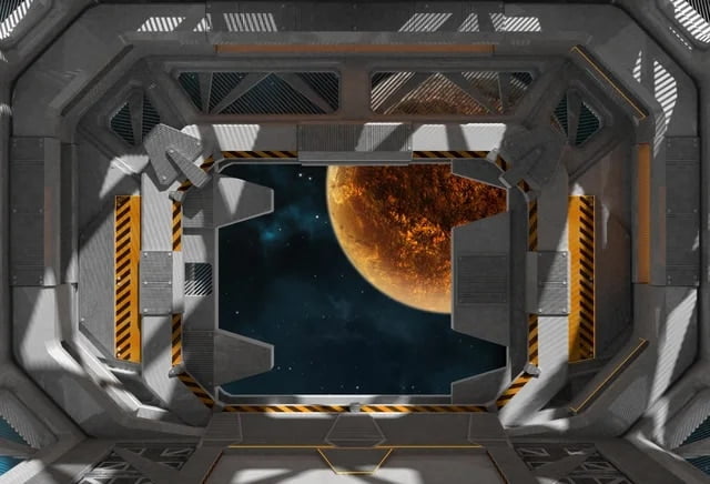 Laeacco Birthday Backdrops Universe Space Capsule Spaceship Astronaut ...