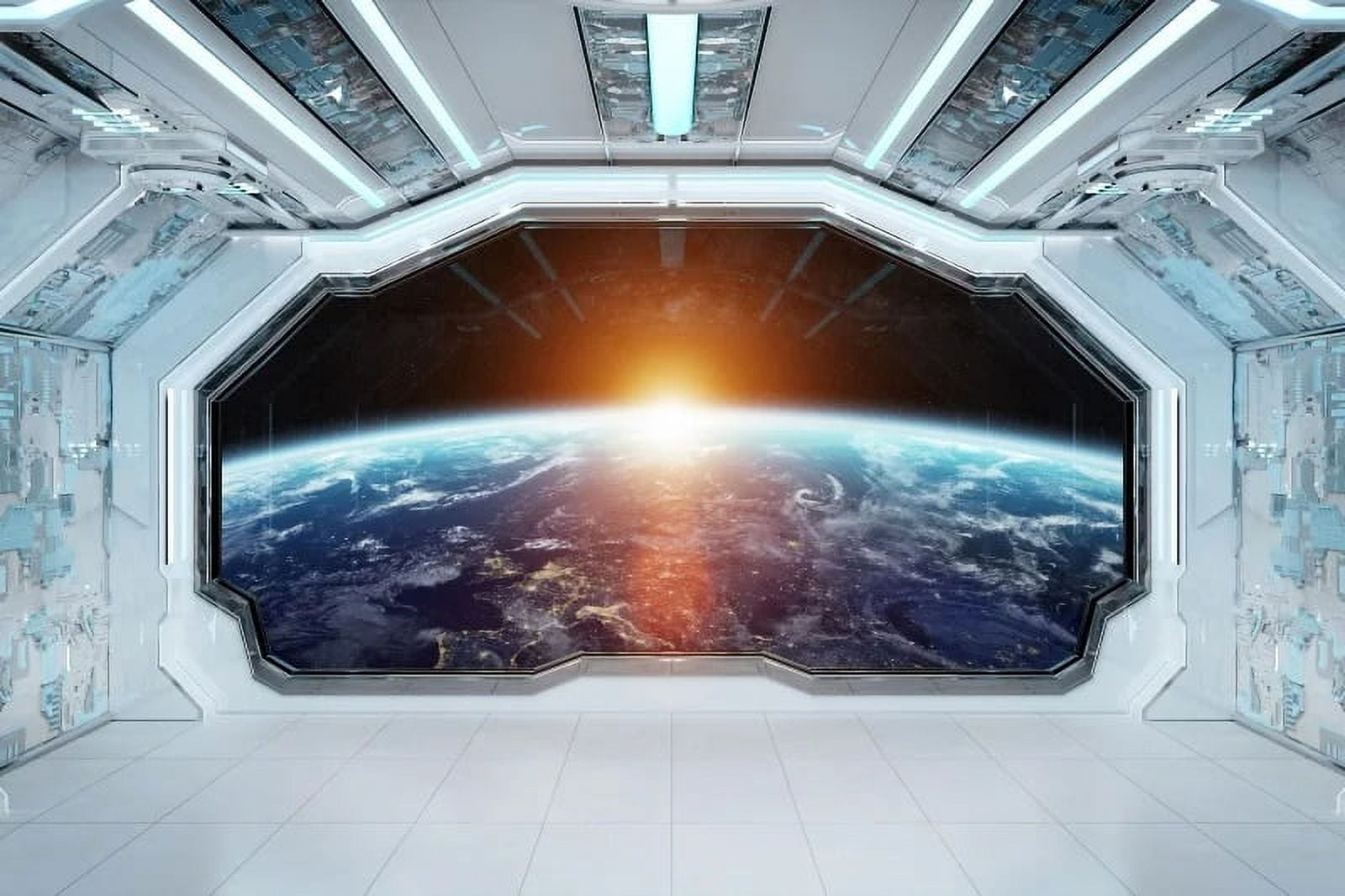 Laeacco Birthday Backdrops Universe Space Capsule Spaceship Astronaut ...