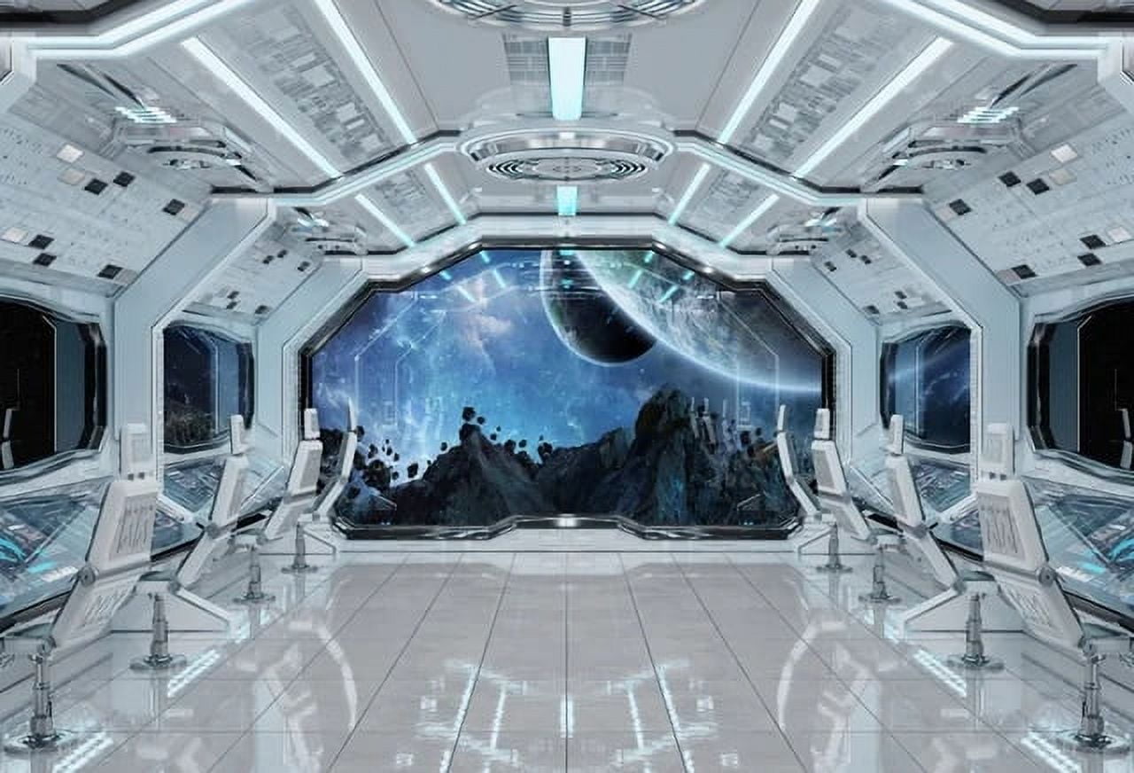 Laeacco Birthday Backdrops Universe Space Capsule Spaceship Astronaut ...