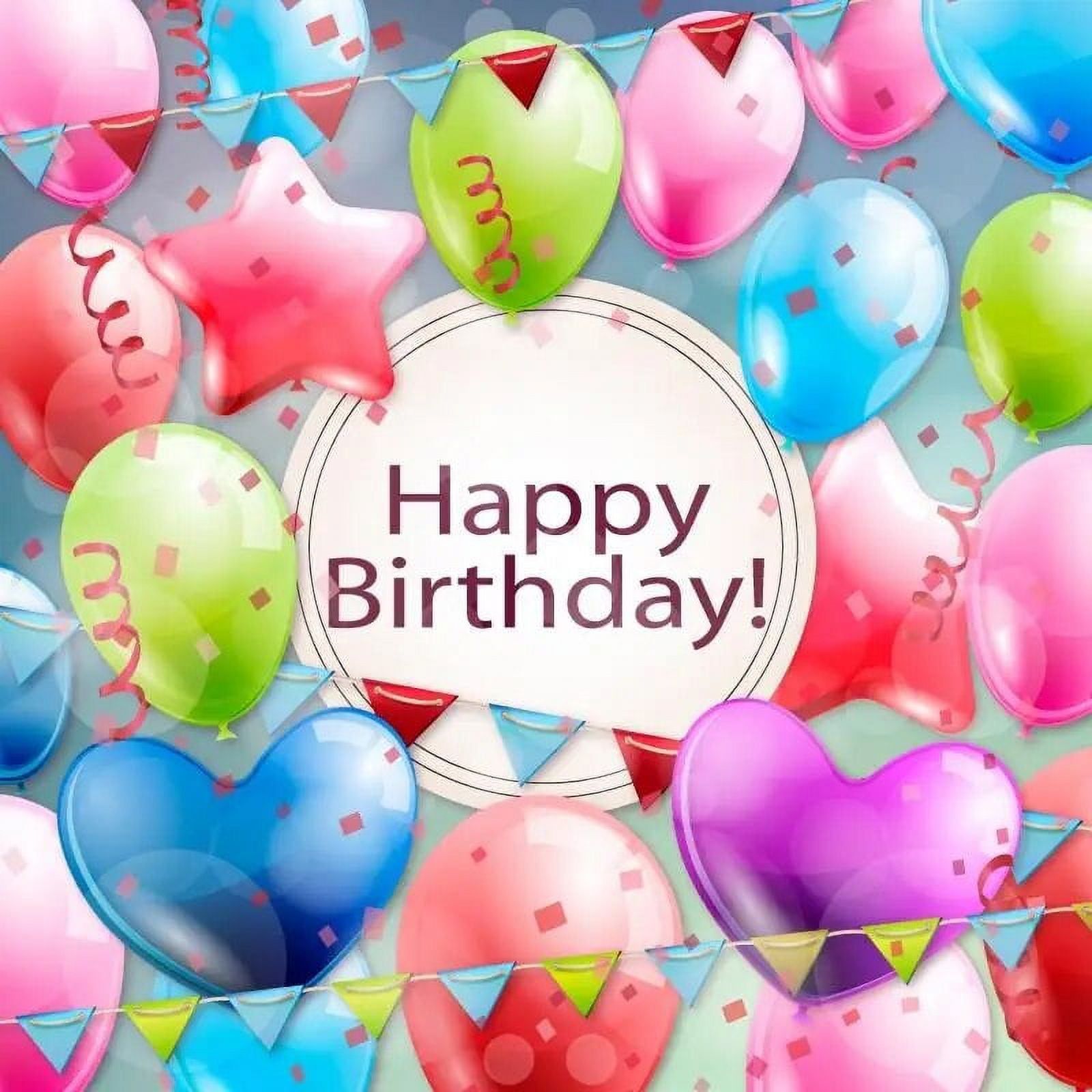 Laeacco Birthday Background Balloons Ribbons Birthday Party Baby Shower ...