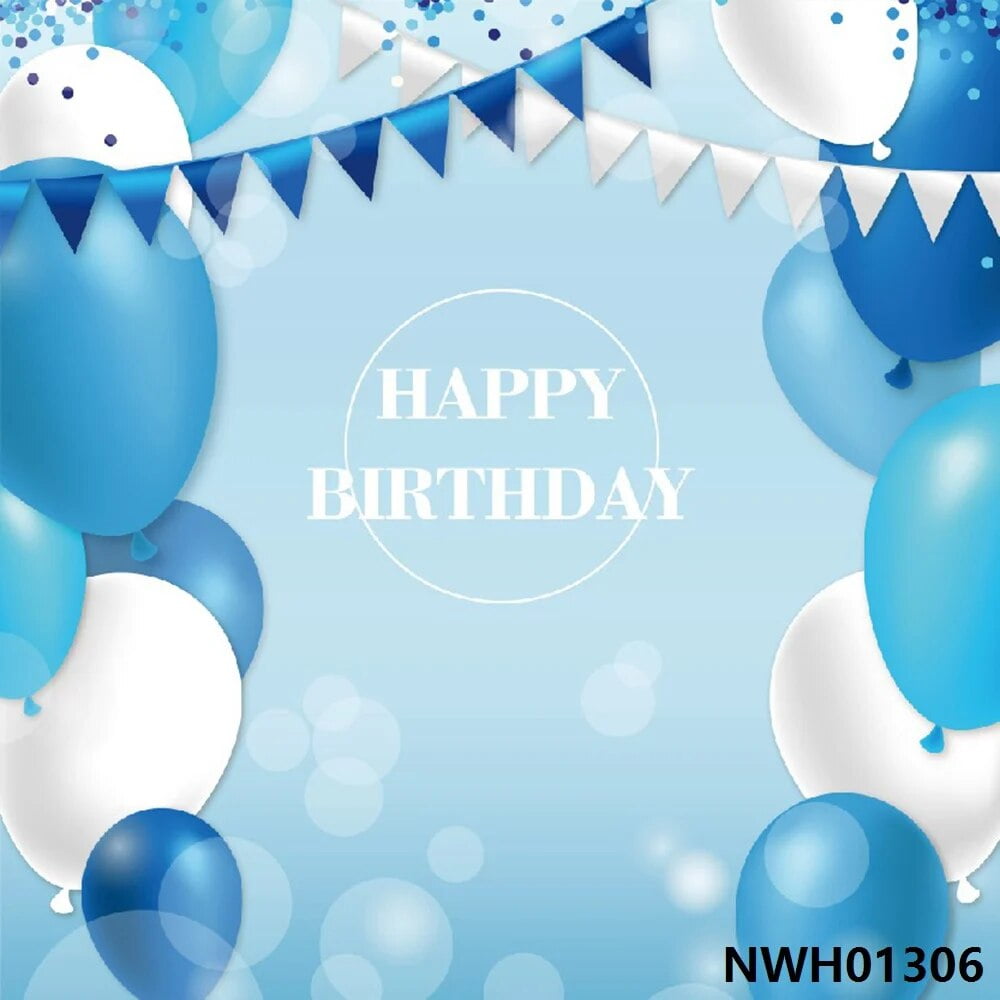 Laeacco Birthday Background Balloons Ribbons Birthday Party Baby Shower ...