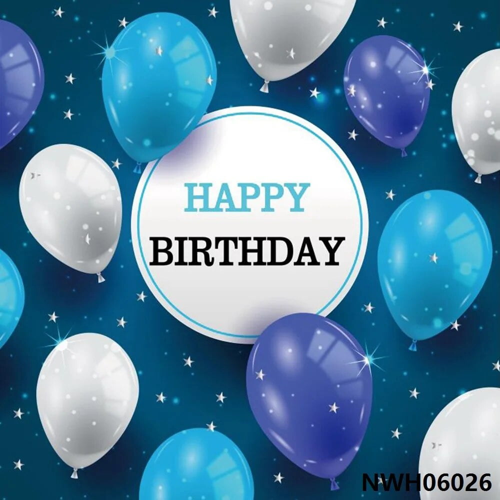 Laeacco Birthday Background Balloons Ribbons Birthday Party Baby Shower ...