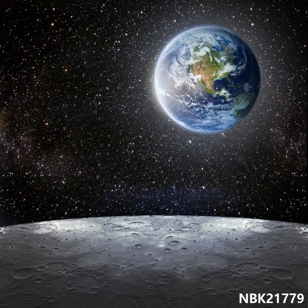 Laeacco Birthday Photography Backdrops Universe Space Earth Moon Planet ...