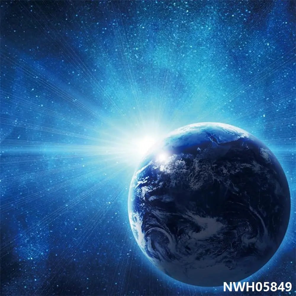 Laeacco Birthday Photography Backdrops Universe Space Earth Moon Planet ...