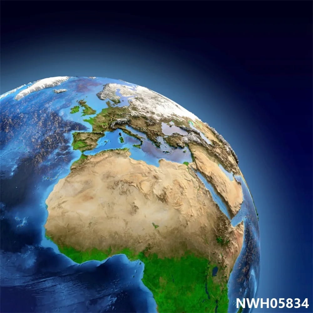 Laeacco Birthday Photography Backdrops Universe Space Earth Moon Planet ...