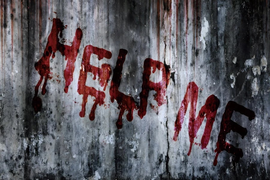 Laeacco Blood Splash Wall Backdrop Halloween Zombie Party Horror Bloody ...