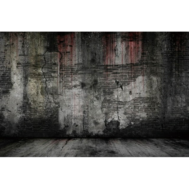 Laeacco Blood Splash Wall Backdrop Halloween Zombie Party Horror Bloody ...